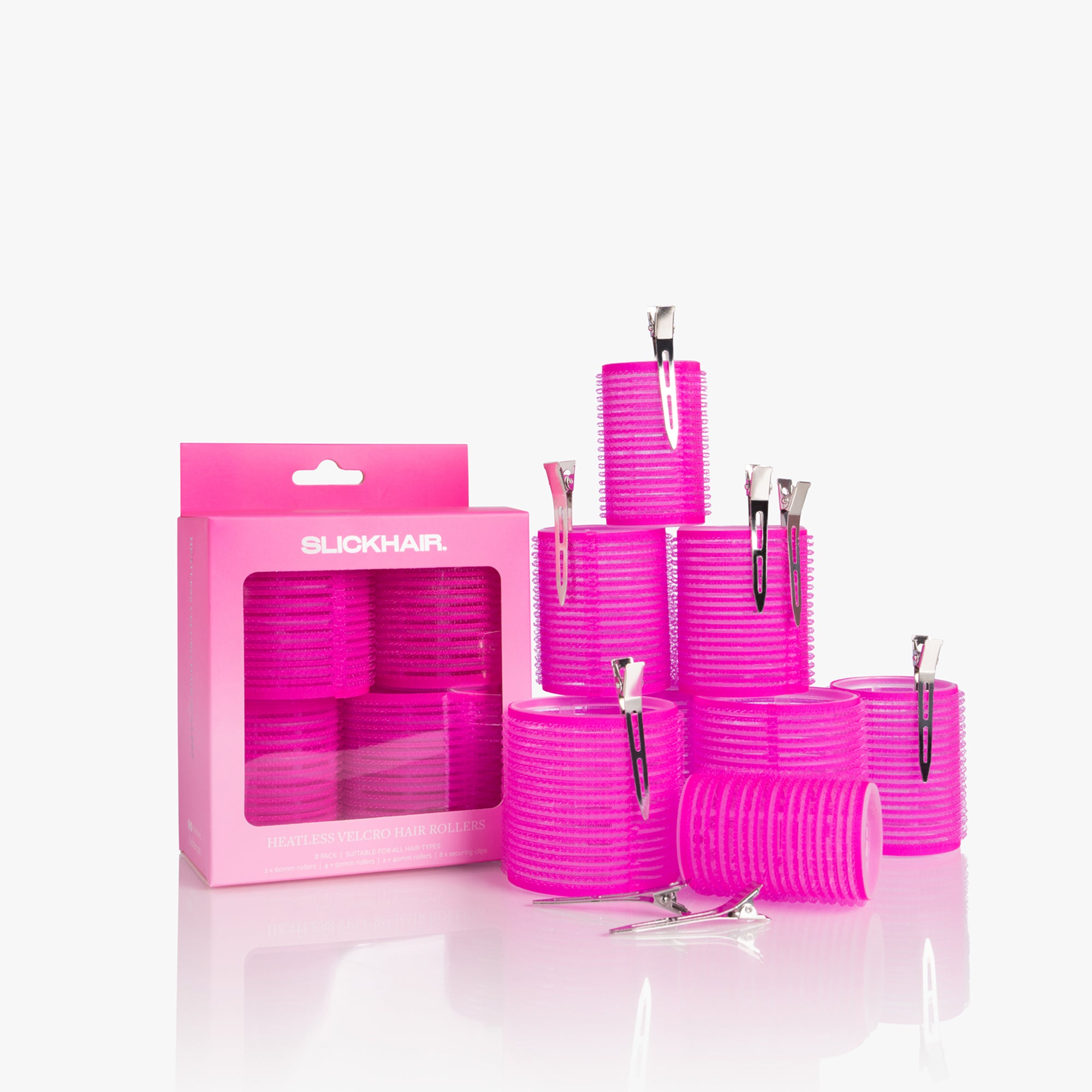 SLICKHAIR Heatless Velcro Hair Rollers | Gentle, No-Heat Styling